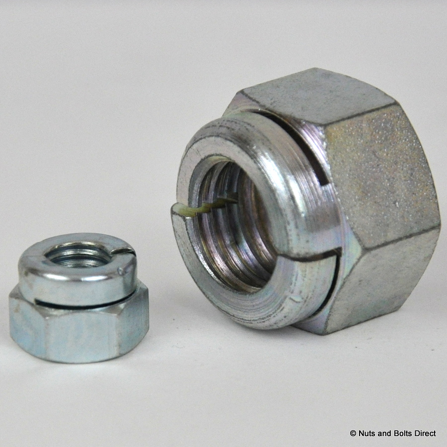 M5 x 0.8mm Aerotight Self-Locking Hex Nut, Metric, Steel, Zinc Plate